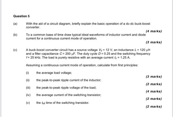 Solved Question 5 (a) With the aid of a circuit diagram, | Chegg.com
