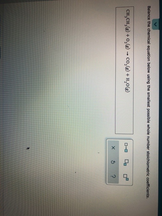 Solved Balance the chemical equation below using the | Chegg.com
