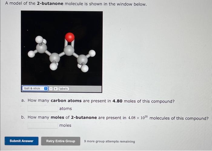 Solved A model of the 1 -pentanol molecule is shown in the | Chegg.com