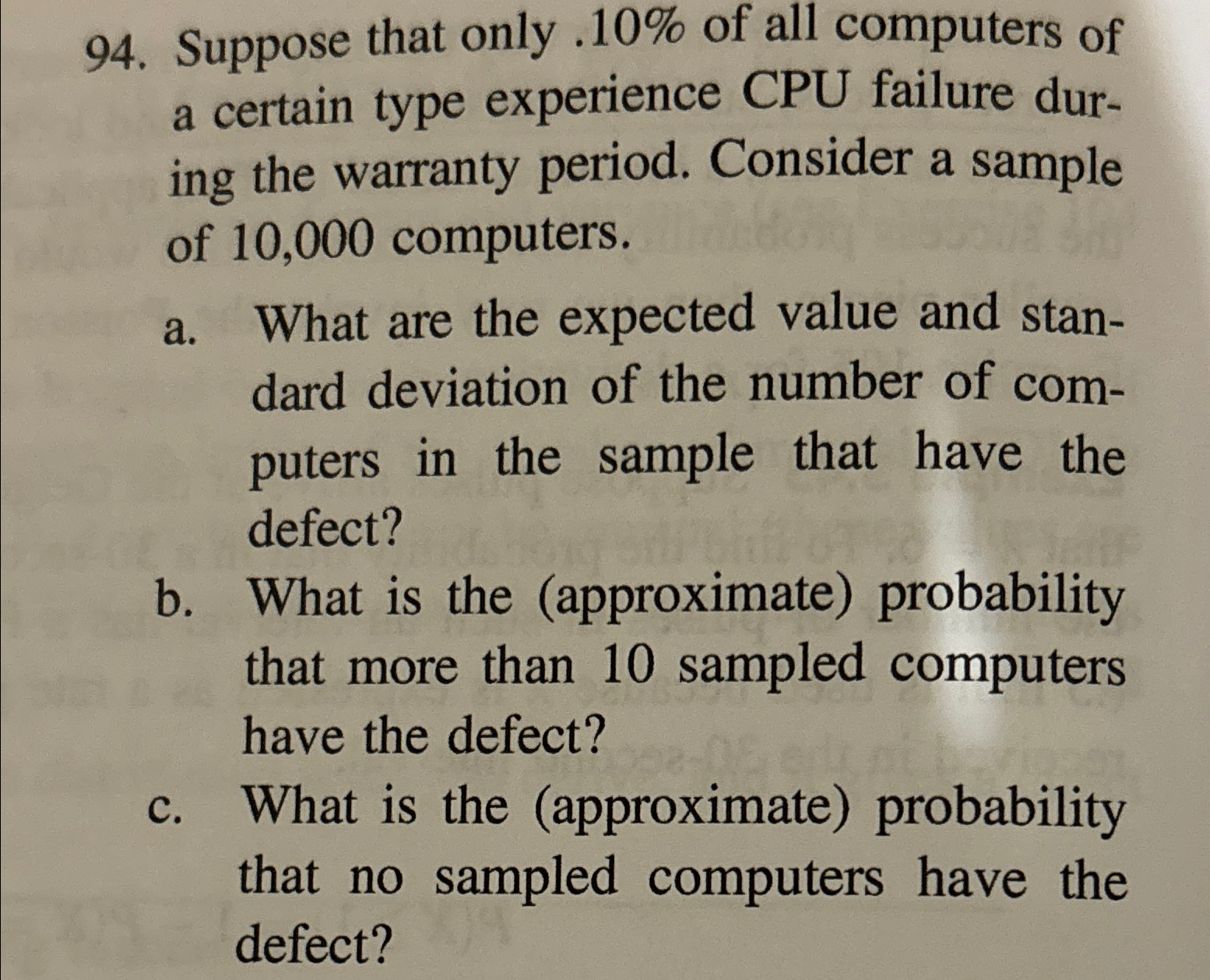 Suppose that only 10% ﻿of all computers of a certain | Chegg.com