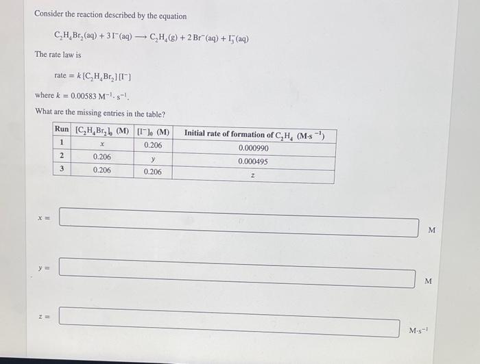 Solved Consider the reaction described by the equation | Chegg.com