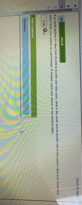 Solved Check My Work LO eBook If an asset declines in value | Chegg.com