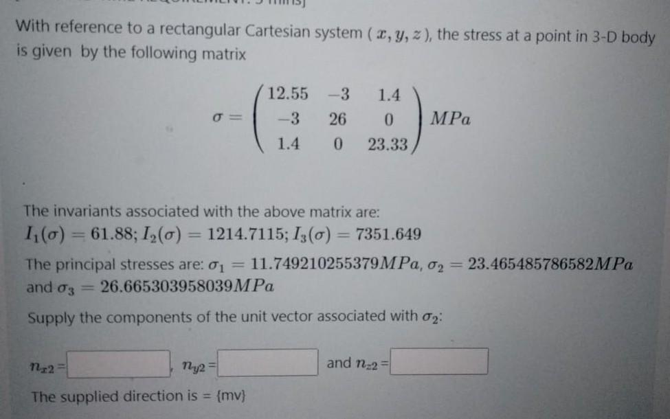 Solved With Reference To A Rectangular Cartesian System X 8410