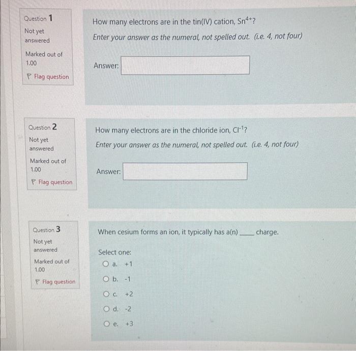 Solved How many electrons are in the tin(IV) cation, Sn4+ ? | Chegg.com