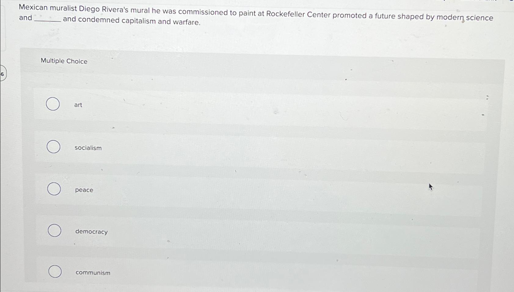 Solved Mexican muralist Diego Rivera's mural he was | Chegg.com