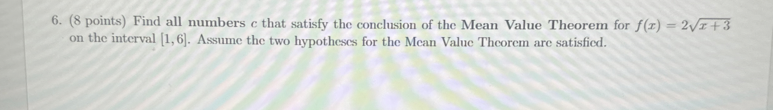 Solved Find all numbers c ﻿that satisfy the conclusion of | Chegg.com
