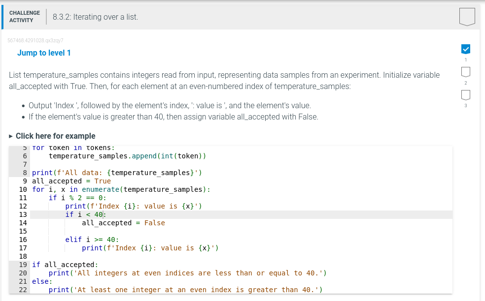 Solved List temperature_samples contains integers read from | Chegg.com