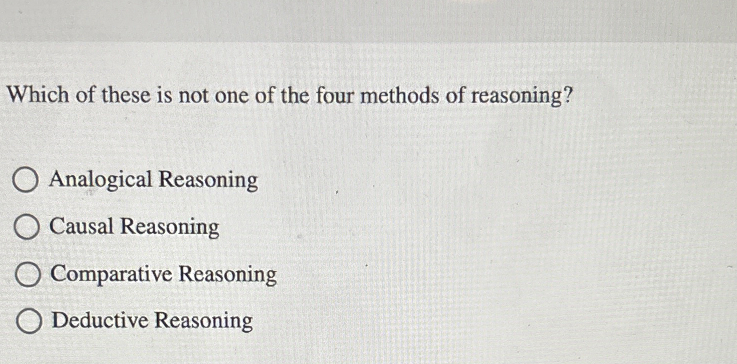 Solved Which of these is not one of the four methods of | Chegg.com