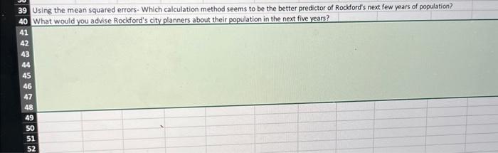 Solved Using the mean squared errors- Which caliculation | Chegg.com