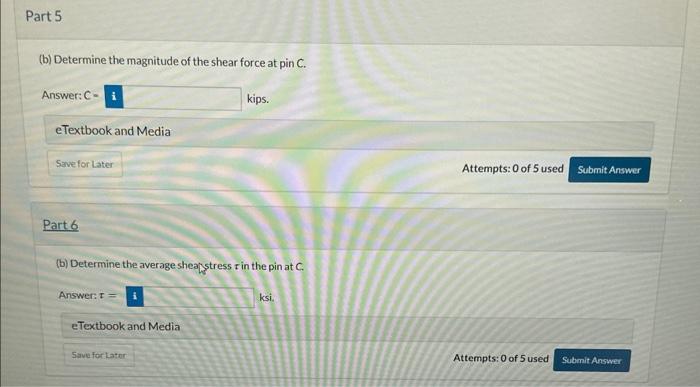 Solved Rigid bar ABC is supported by pin-connected axial | Chegg.com