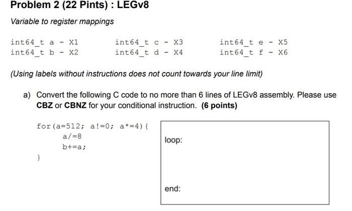 Solved Variable to register mappings \( | Chegg.com