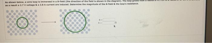 As shown below, a wire loop is immersed in a B-field | Chegg.com