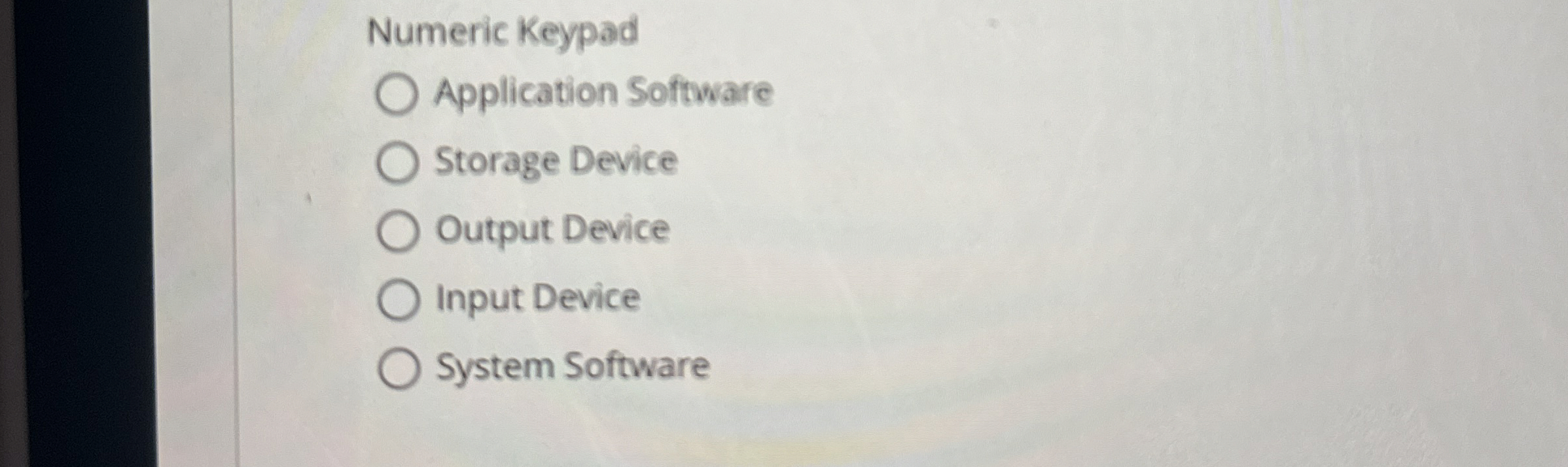 Solved Numeric KeypadApplication SoftwareStorage | Chegg.com