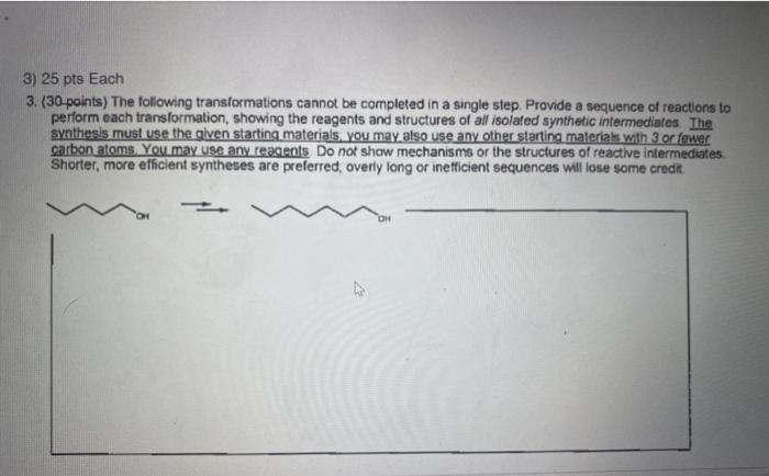 Solved provide a sequence of reactions to perform each | Chegg.com