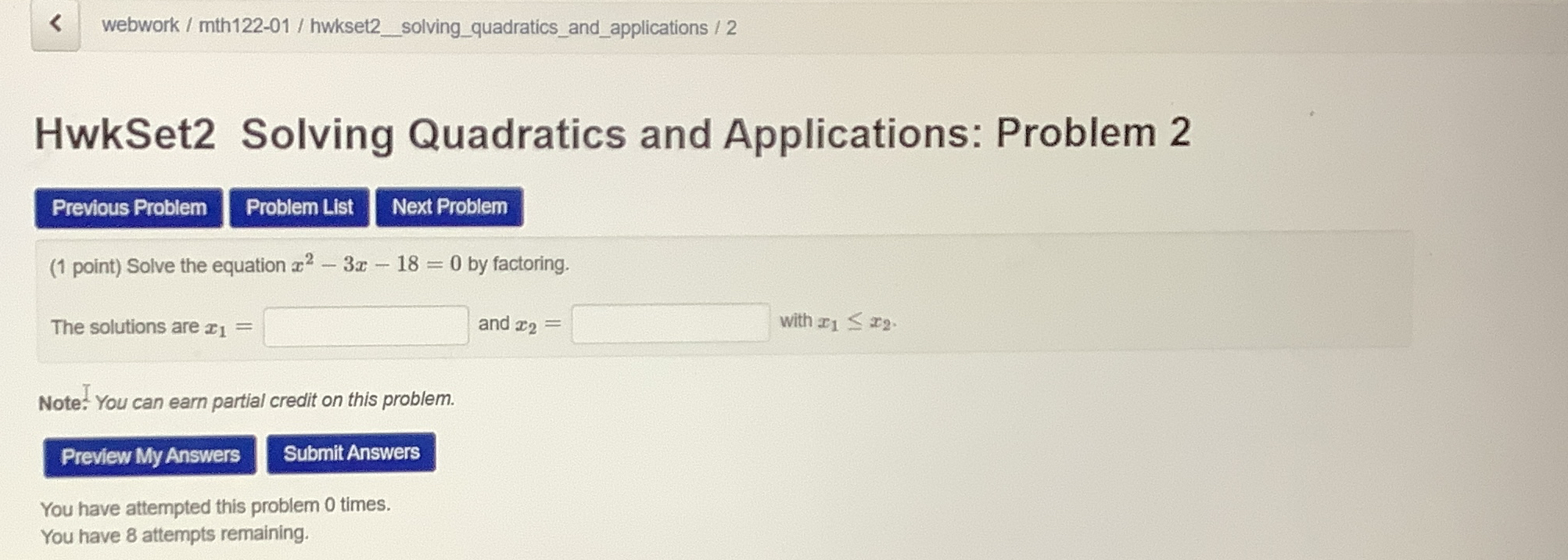 Solved webwork / ﻿mth 122-01 / | Chegg.com