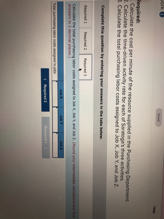 Solved Check my Exercise 7A-1 Time-Driven Activity-Based | Chegg.com