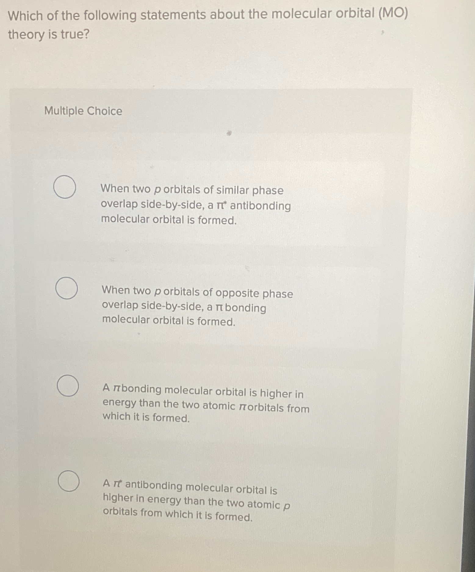 Solved Which Of The Following Statements About The Molecular
