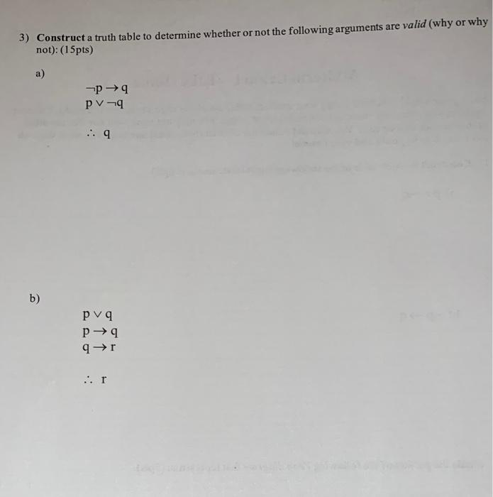 Solved 1) Construct the truth table of the following logical | Chegg.com