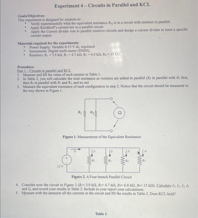 Solved Goals/Objectives: This experiment is designed for | Chegg.com