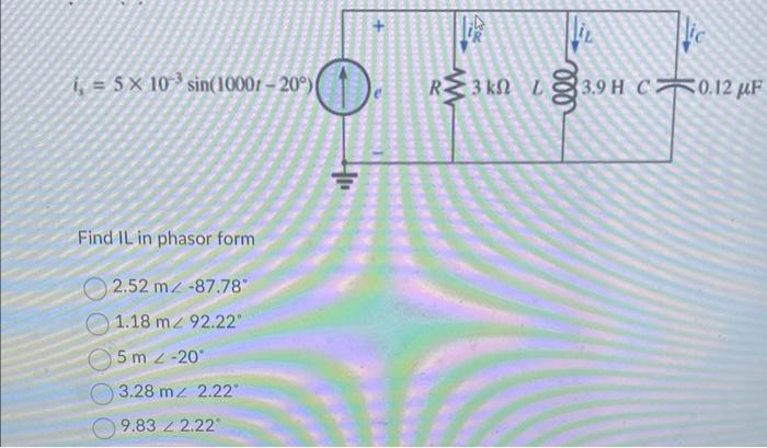 Solved Calculate 12 in phasor form 18.78