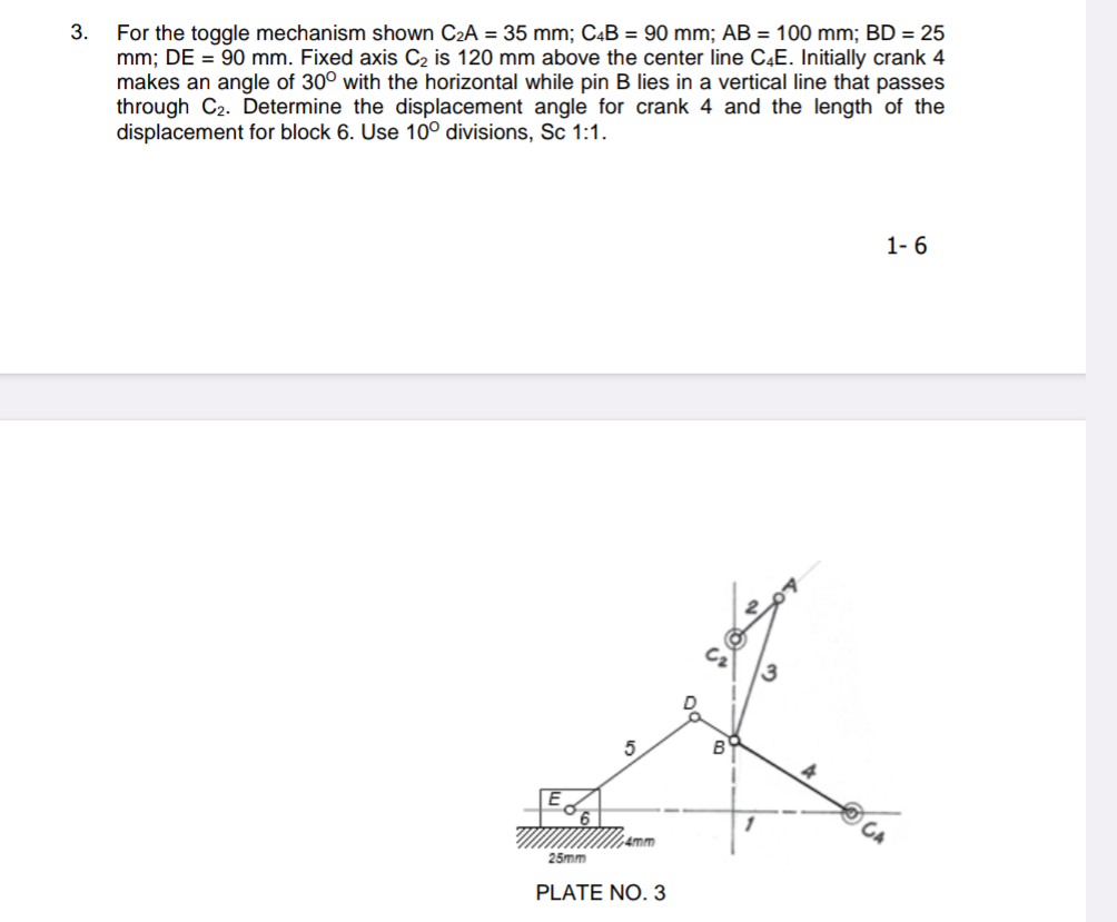 Solved SHOW MEASUREMENTS IN DRAWING:For the toggle mechanism | Chegg.com