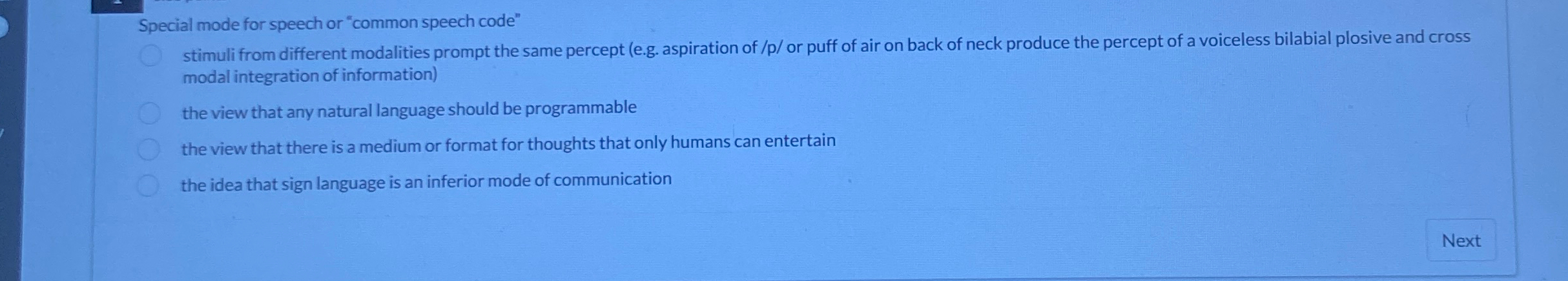 Solved Special mode for speech or "common speech | Chegg.com