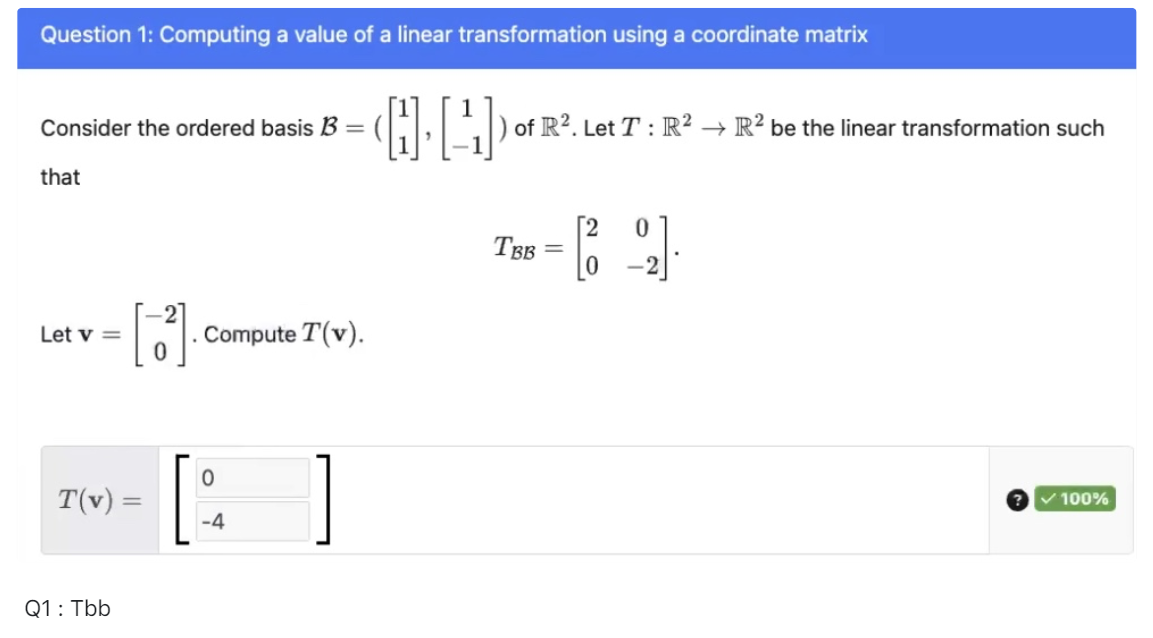 Solved Question 1: Computing a value of a linear | Chegg.com