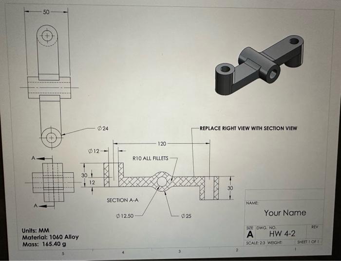 Solved Please use solidworks and show step by step with | Chegg.com