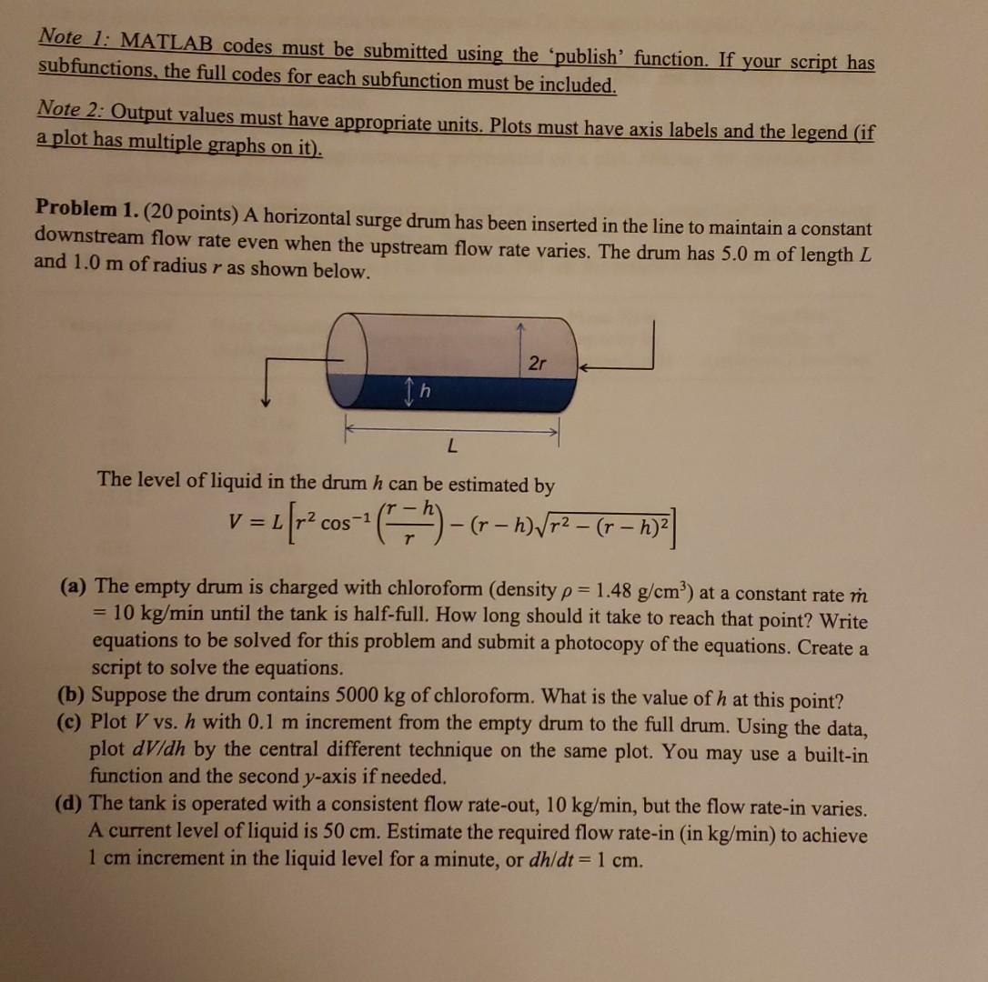 Solved Ensure that you follow Matlab naming rules for | Chegg.com