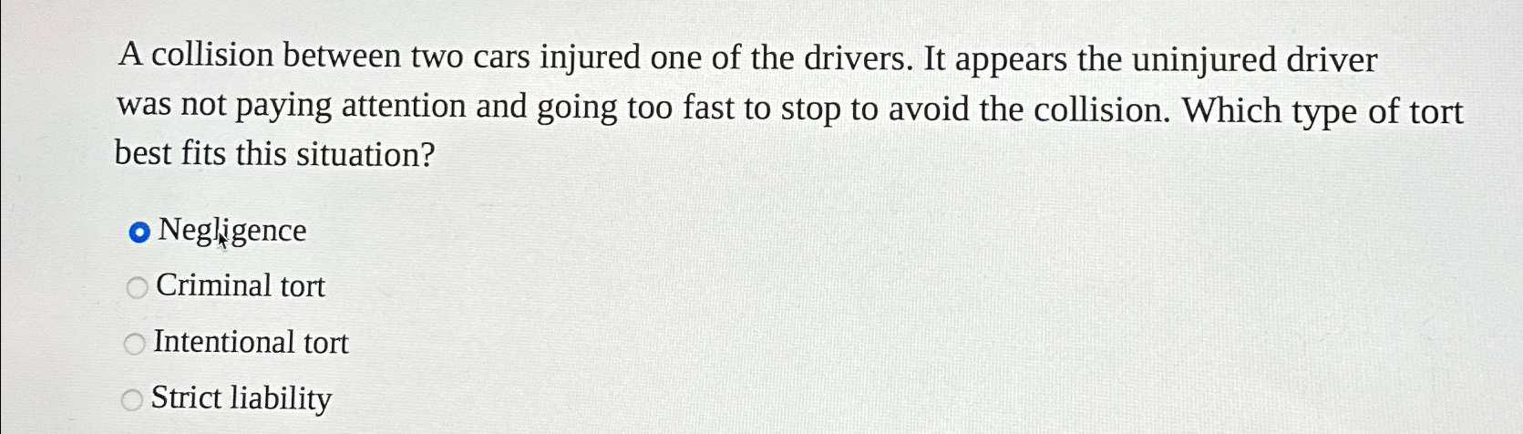 A collision between two cars injured one of the | Chegg.com