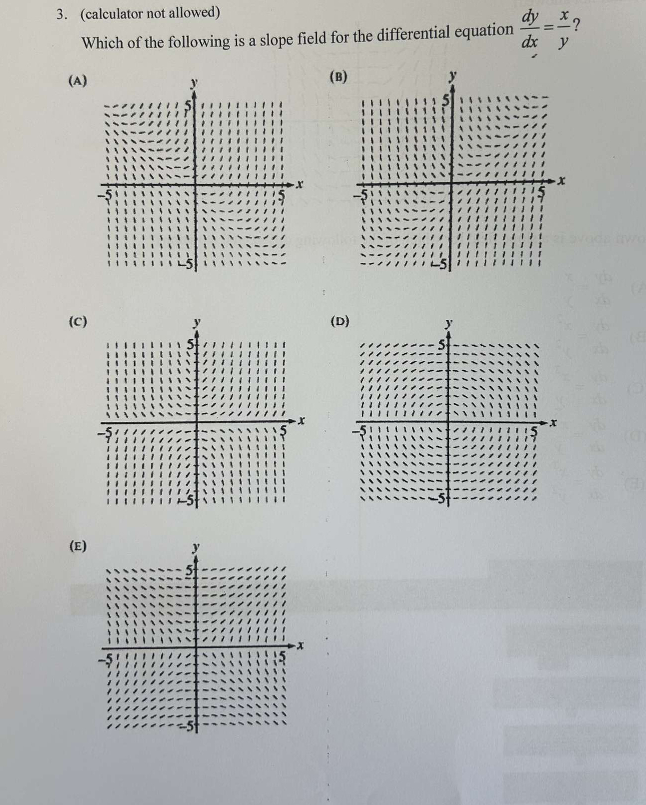 Solved (calculator not allowed)Which of the following is a | Chegg.com