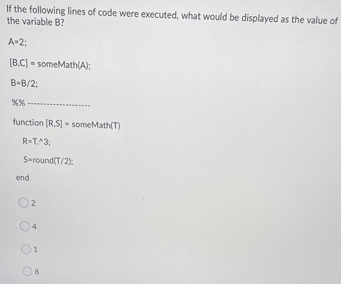 Solved In The Following Line Of Code Y1 Interp1xyx1 7566