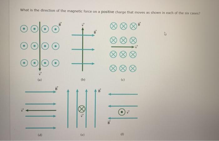 Solved What is the direction of the magnetic force on a | Chegg.com