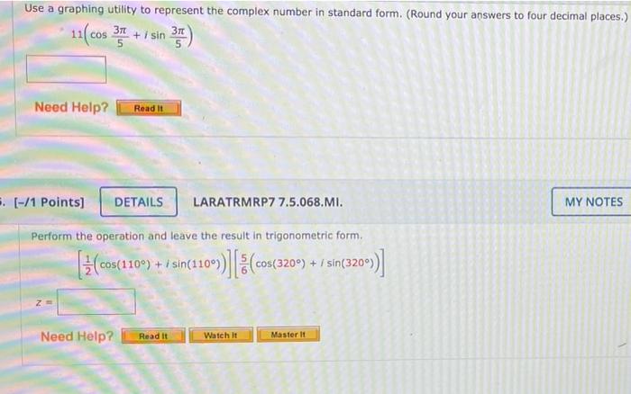 Solved Use a graphing utility to represent the complex | Chegg.com