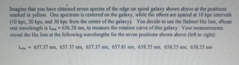 Solved 3. Spiral galaxy rotation curve Imagine that you | Chegg.com