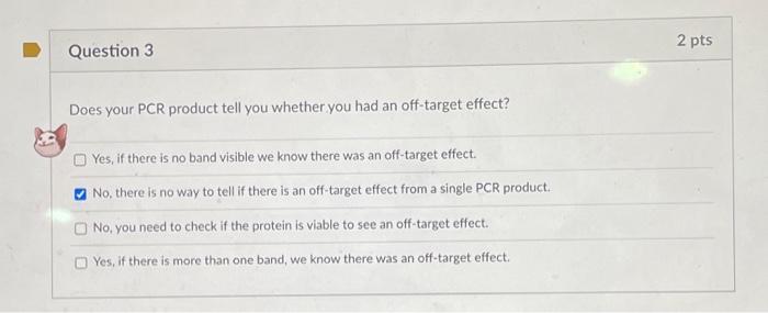Solved Does your PCR product tell you whether you had an | Chegg.com