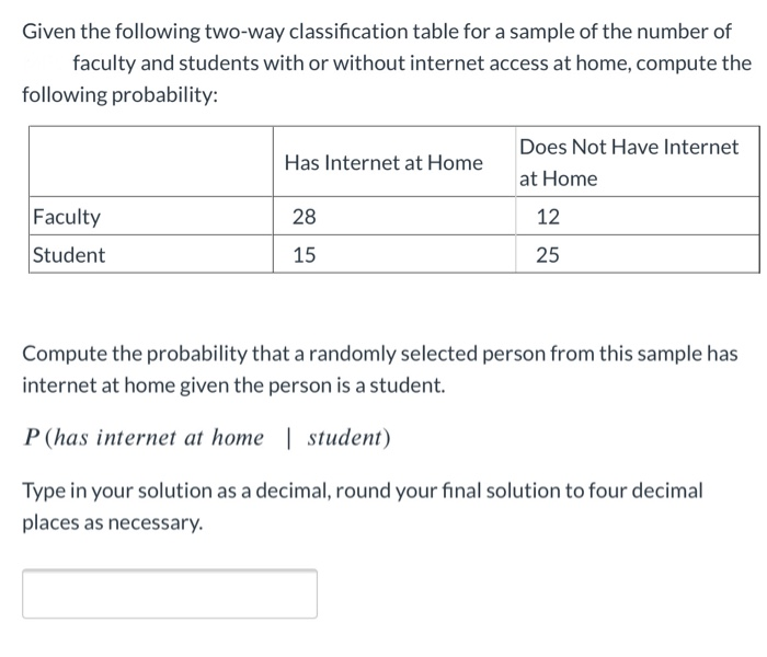 Solved compute the probability that a randomly selected | Chegg.com
