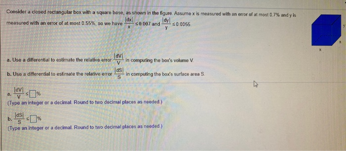 Solved Consider a closed rectangular box with a square base, | Chegg.com