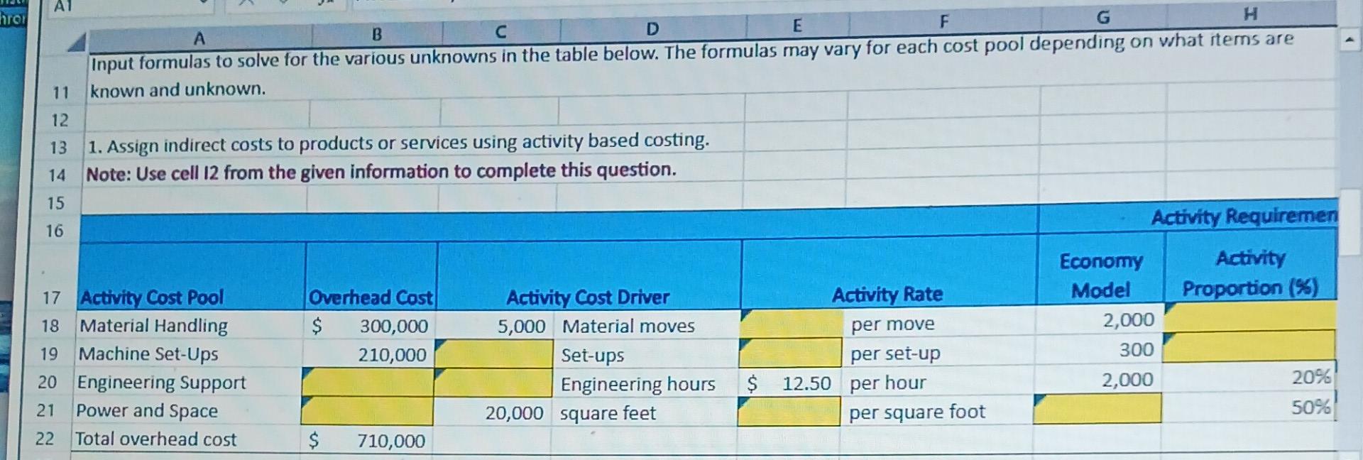 Solved Please include formulas as well. Formulas must be | Chegg.com
