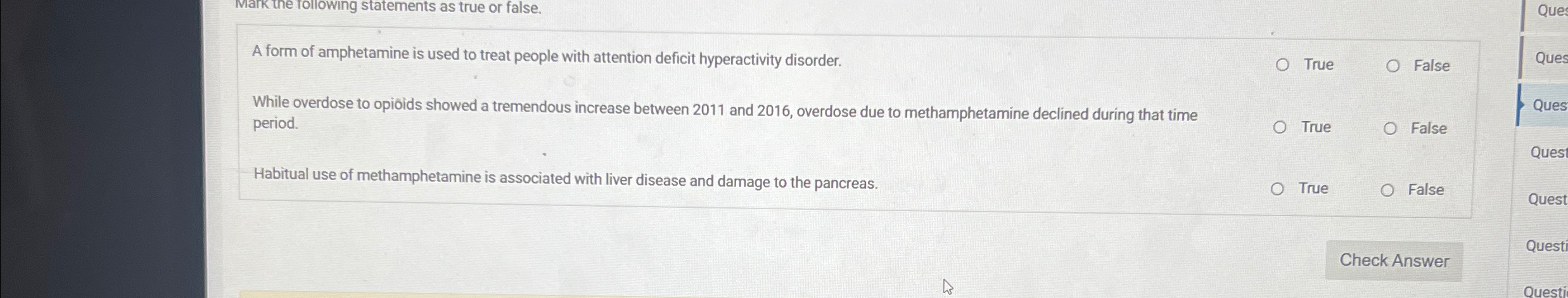 Solved Mark the following statements as true or false.A form | Chegg.com