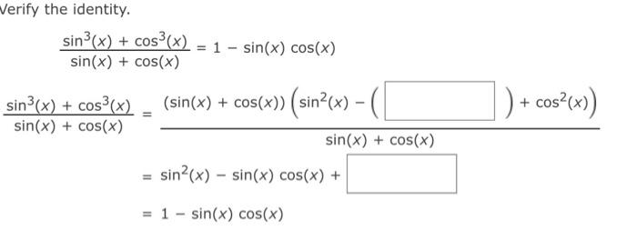 Solved Verify the identity. | Chegg.com