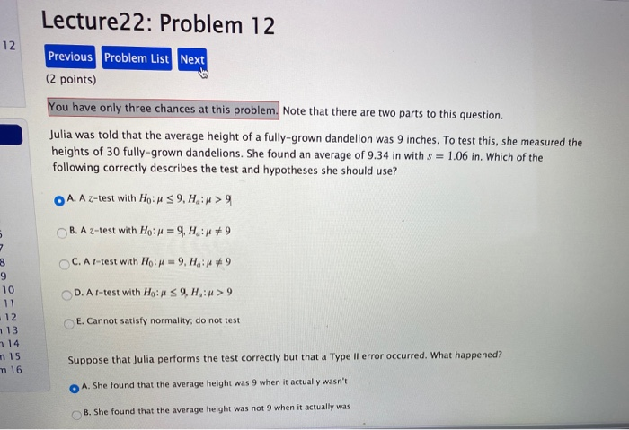 Solved Lecture22: Problem 12 12 Next Previous Problem List | Chegg.com