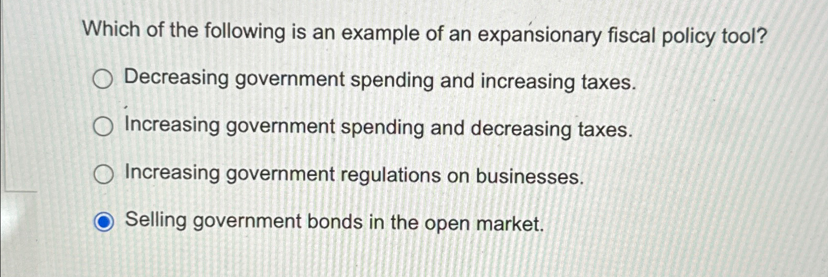 Solved Which of the following is an example of an | Chegg.com