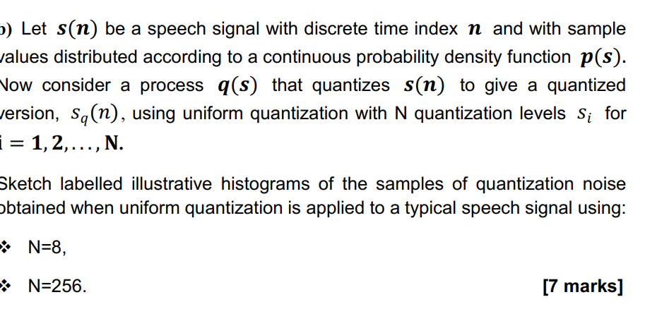 Let s(n) be ﻿a speech signal with discrete time index | Chegg.com