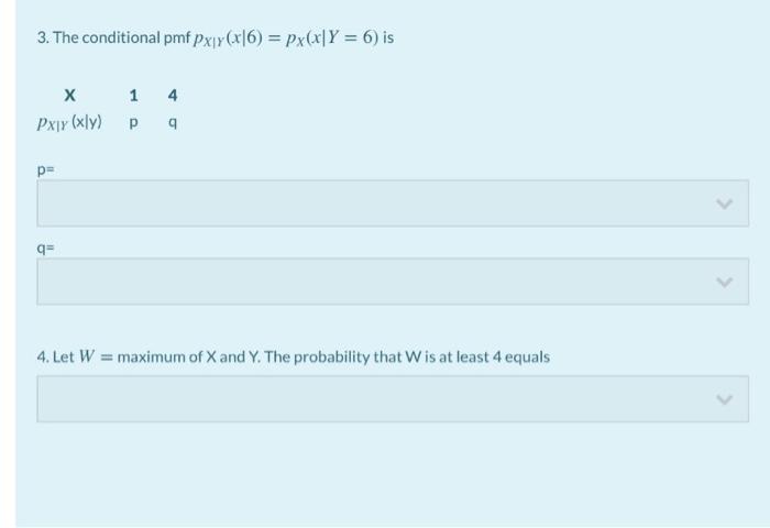 Solved The joint pmf of discrete RVs X and Y is given by the | Chegg.com