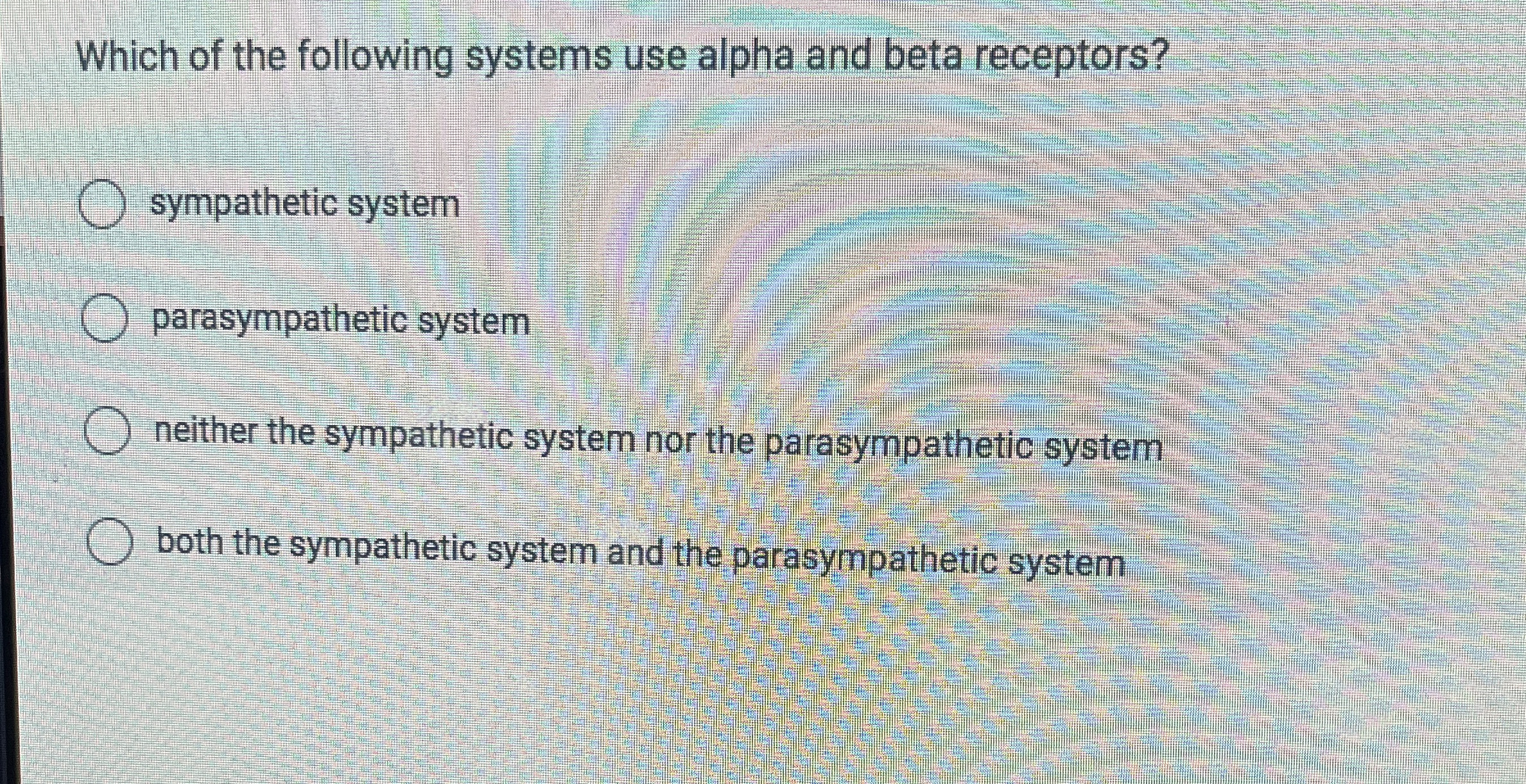 Solved Which of the following systems use alpha and beta | Chegg.com
