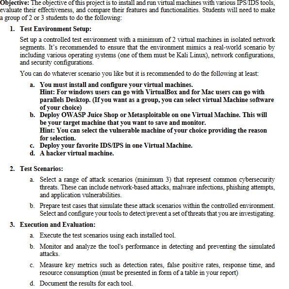 Solved Objective: The objective of this project is to | Chegg.com