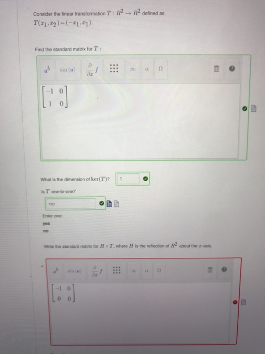 Solved Consider the linear transformation T: R2 + R2 defined | Chegg.com