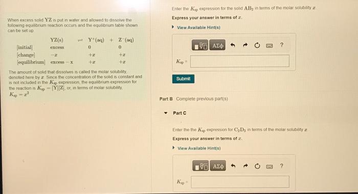 Solved Enter the Kip expression for the sold AB2 in temth of | Chegg.com