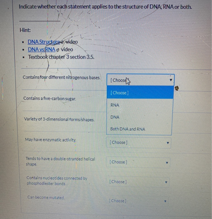Solved Indicate whether each statement applies to the | Chegg.com